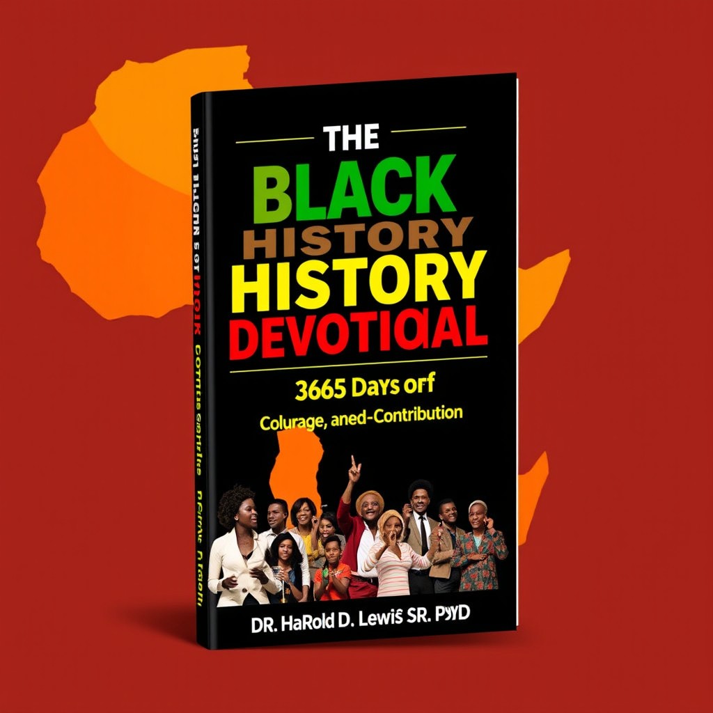 Vibrant Book Cover Design for 'The Black History Devotional'