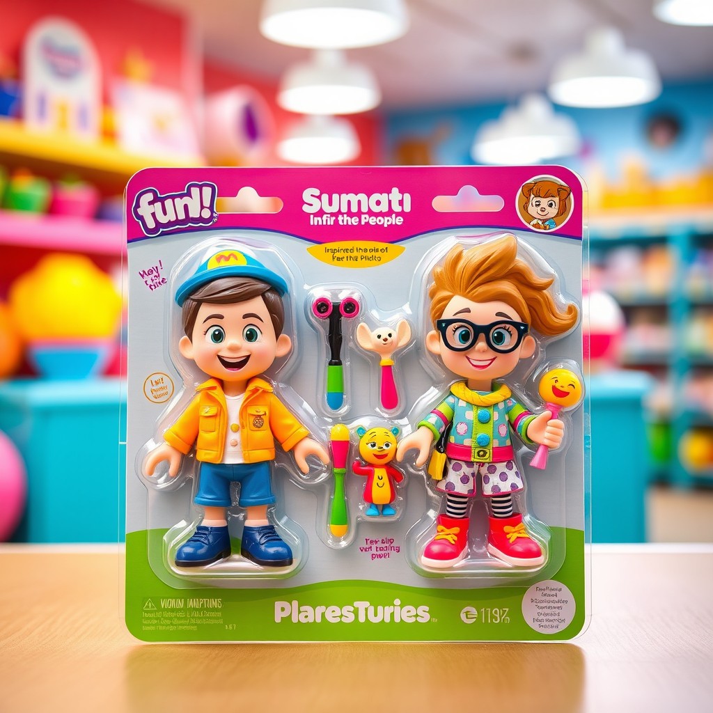 Vibrant Cartoon Character Toy Blister Pack Design | Idyllic