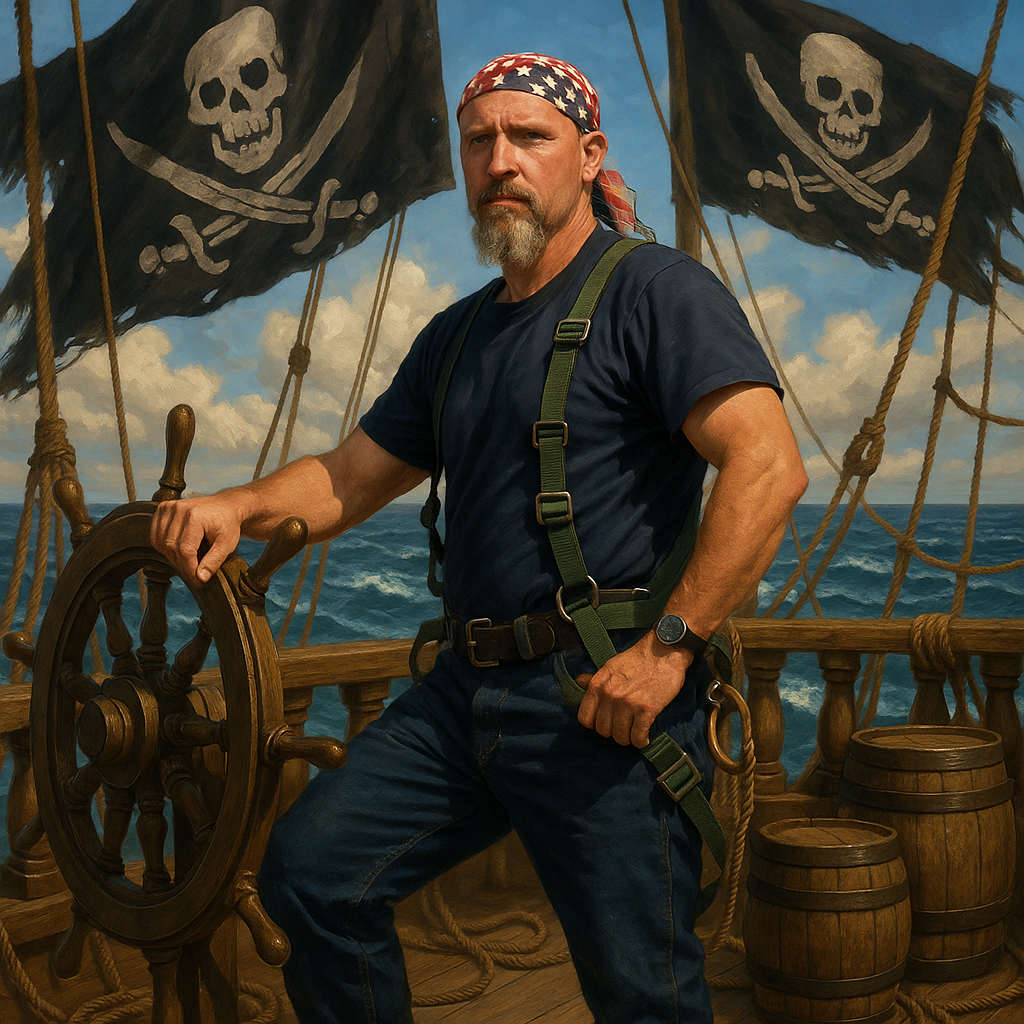 Adventurous Pirate Commander: Rugged Masculinity on the High Seas