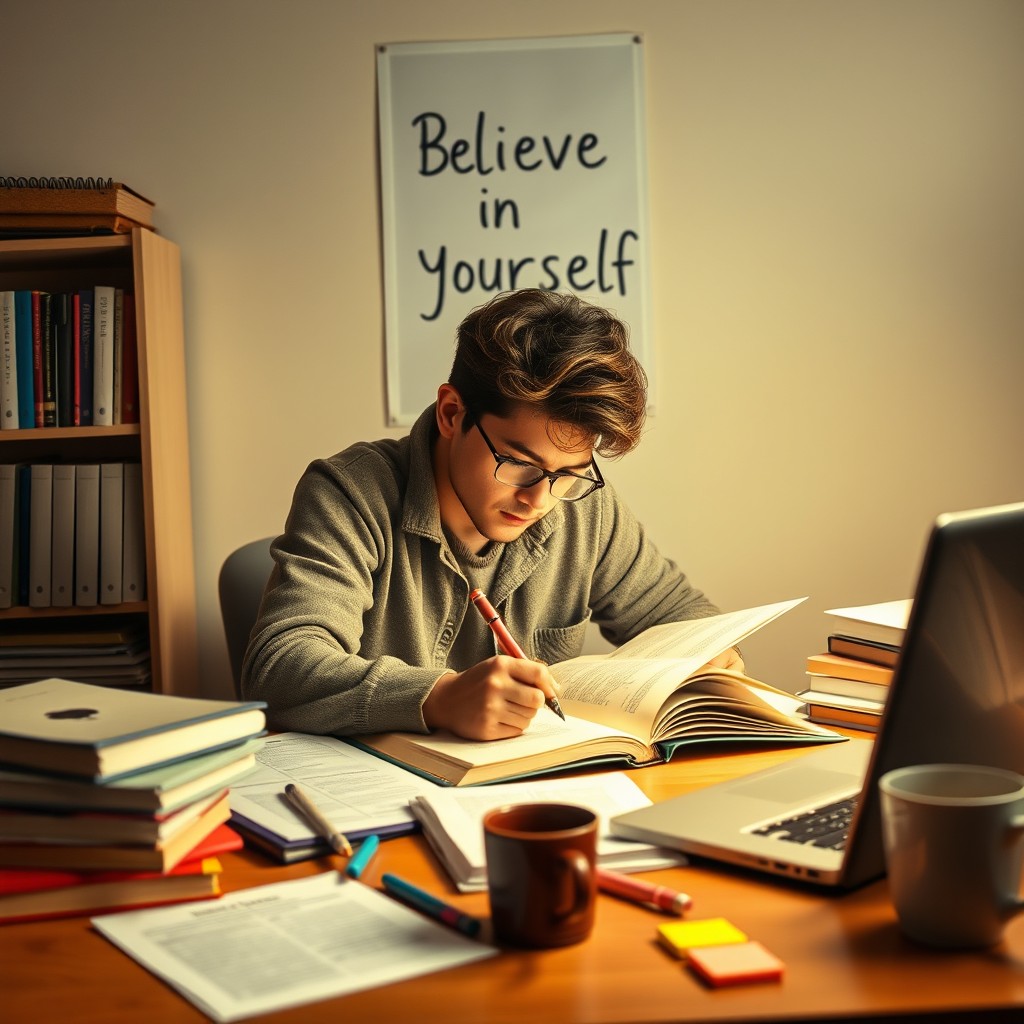 Inspiring Study Space: A Student's Journey to Academic Success