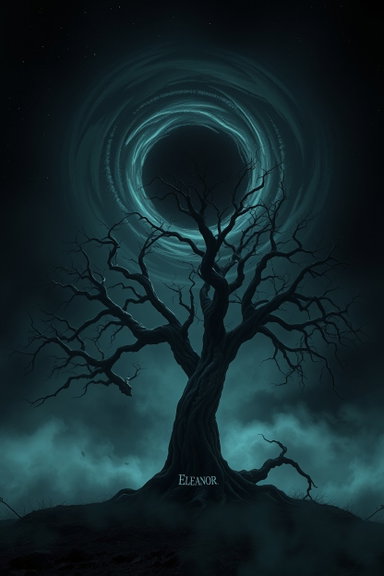 A dark and eerie horror scene featuring a massive black hole looming in ...