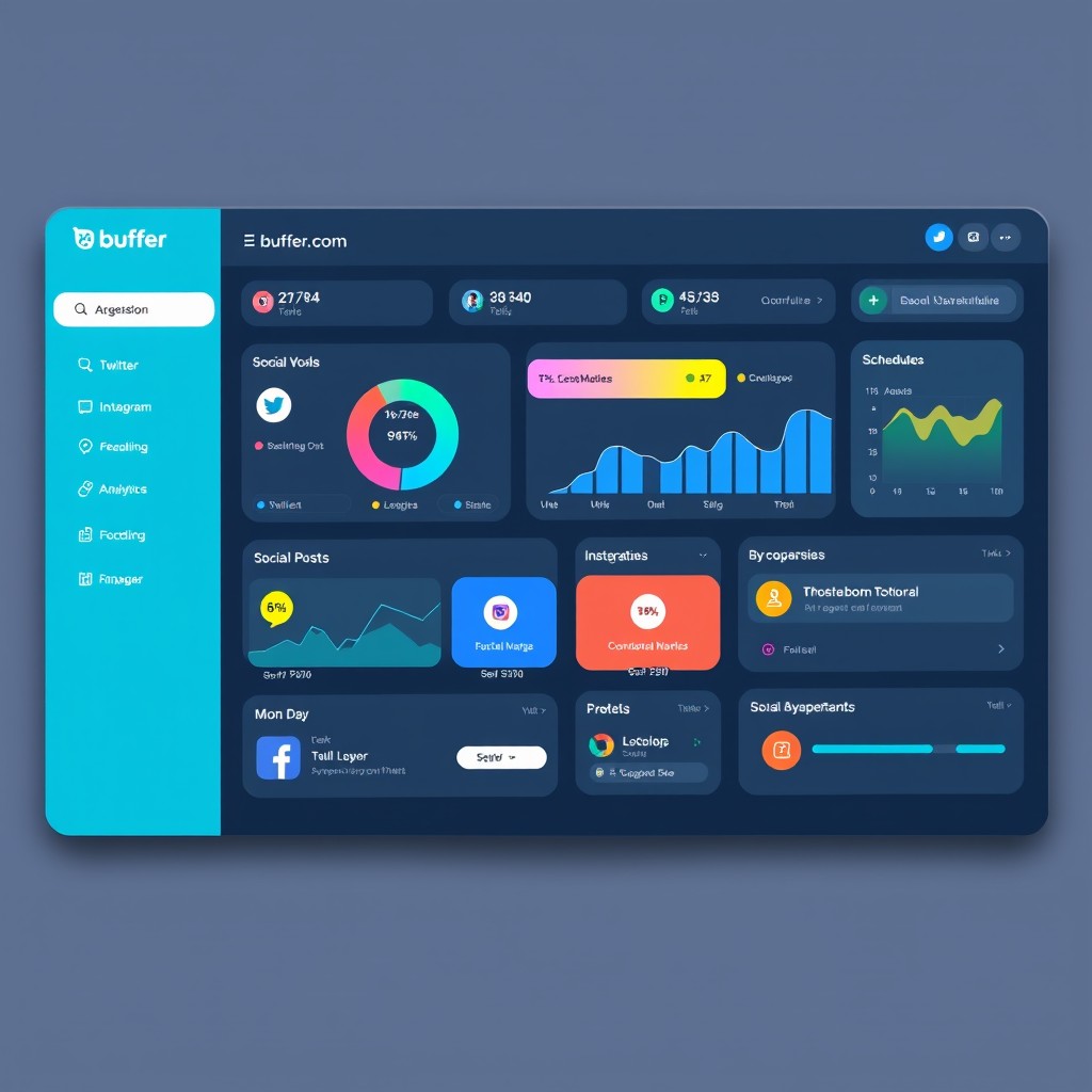 Sleek Digital Dashboard Design for Buffer.com | User-Friendly ...