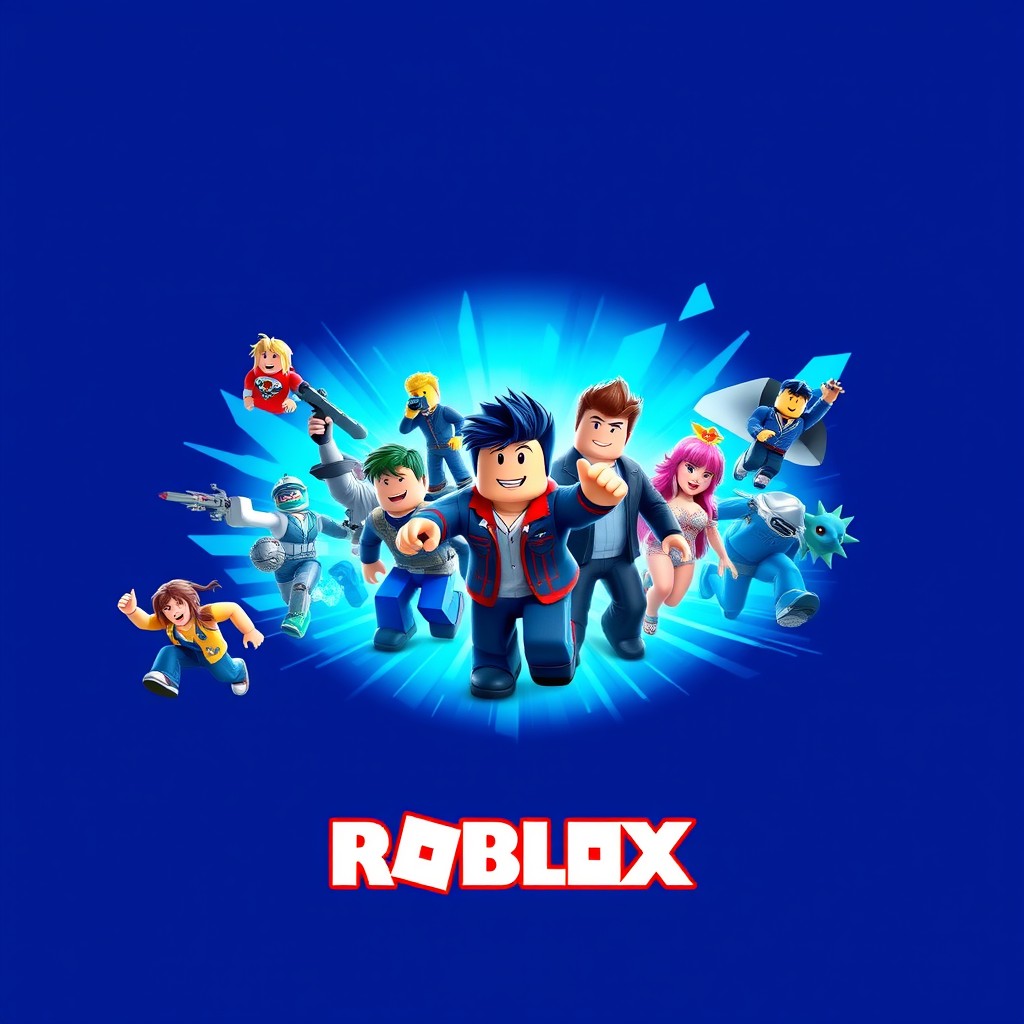 Stunning Roblox Thumbnails and Wallpapers: Dynamic Blue and Black Themes