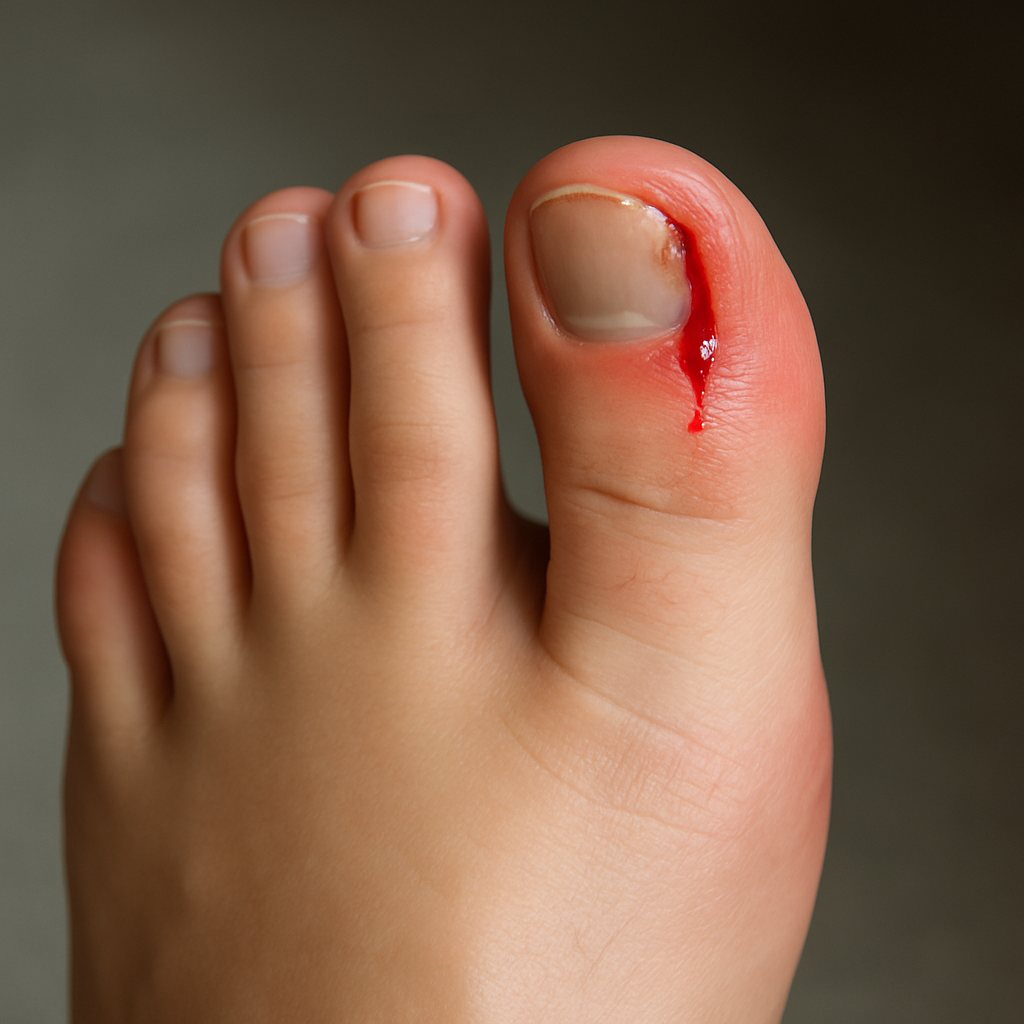 Realistic Close-Up of an Injured Toe | Idyllic