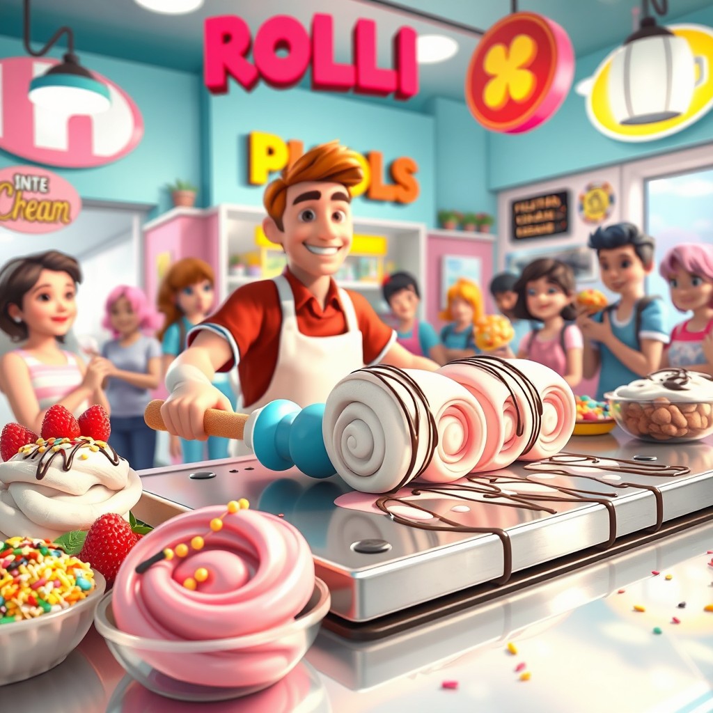 Delicious Ice Cream Rolls: A Vibrant Animation Experience