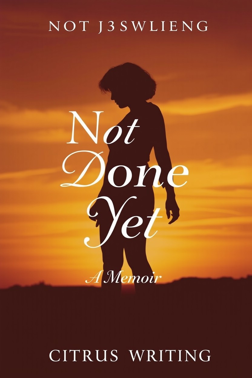 Inspiring Book Cover for 'Not Done Yet' Memoir