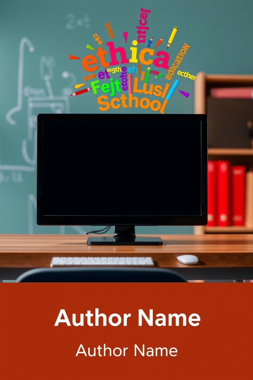 Vibrant Tabletop Scene: The Intersection of AI and Education