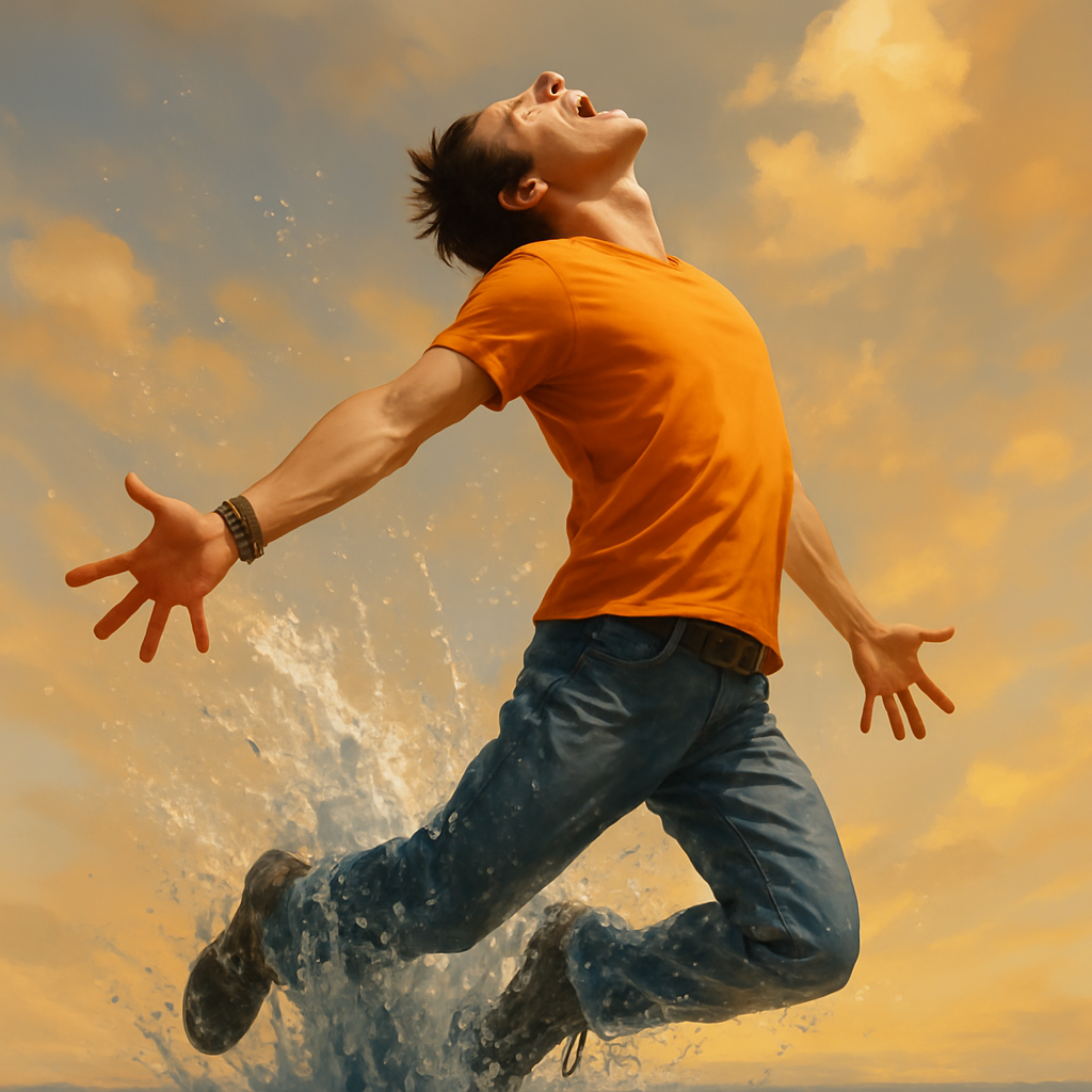 Joyful Leap: Capturing Freedom in Vibrant Imagery