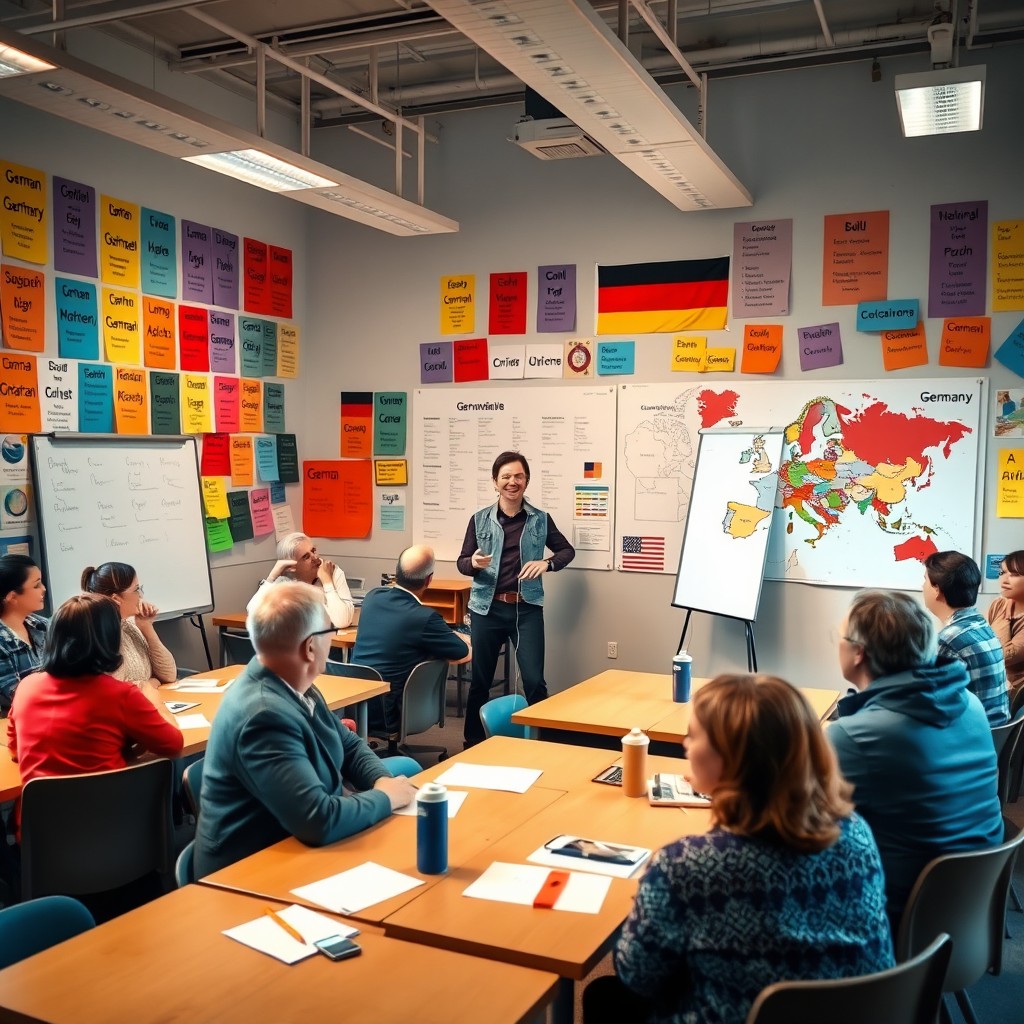Vibrant German Language Learning Workshop - Engaging Classroom Experience