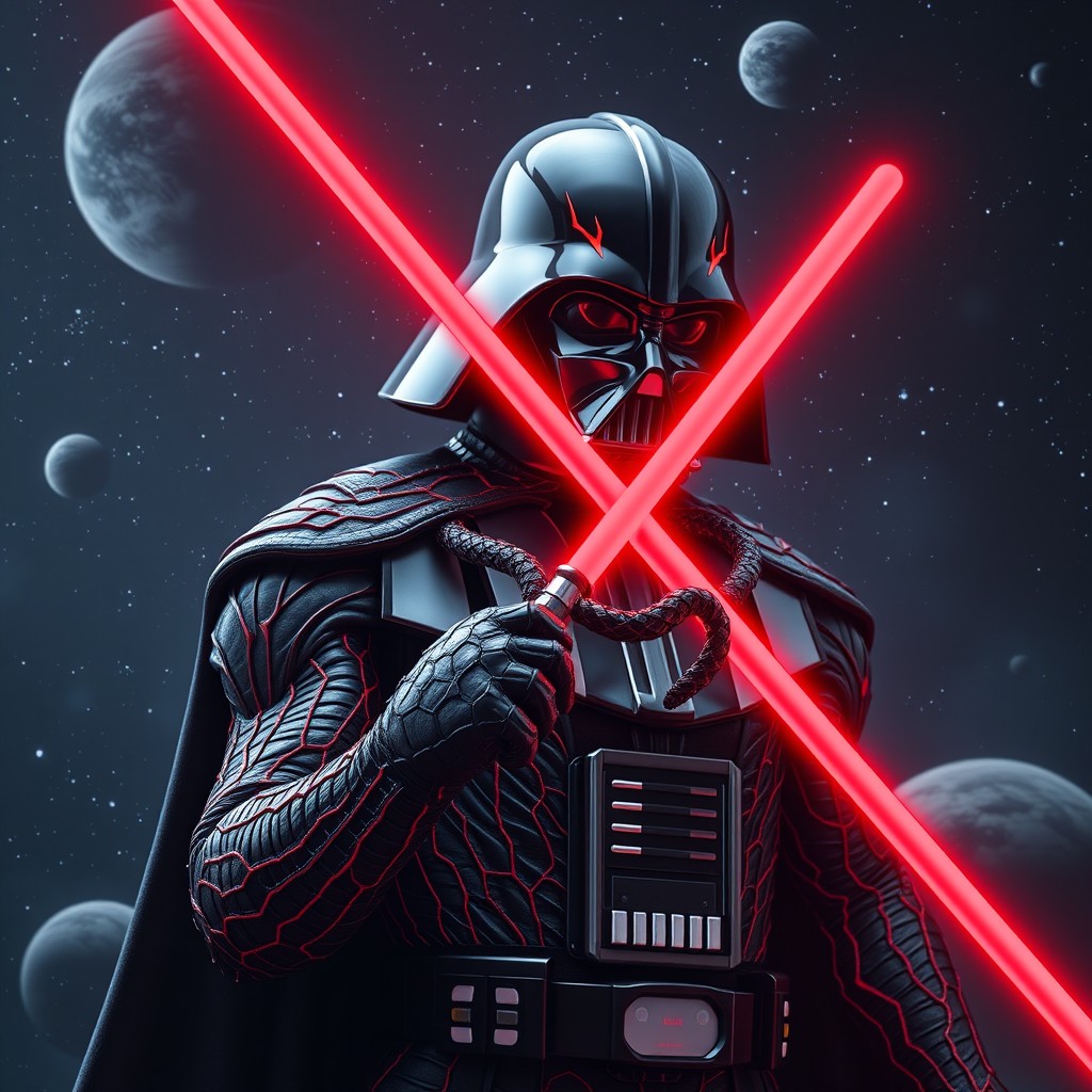 Epic Darth Vader & Venom Fusion Artwork | Hyper-Detailed 8K AI Creation