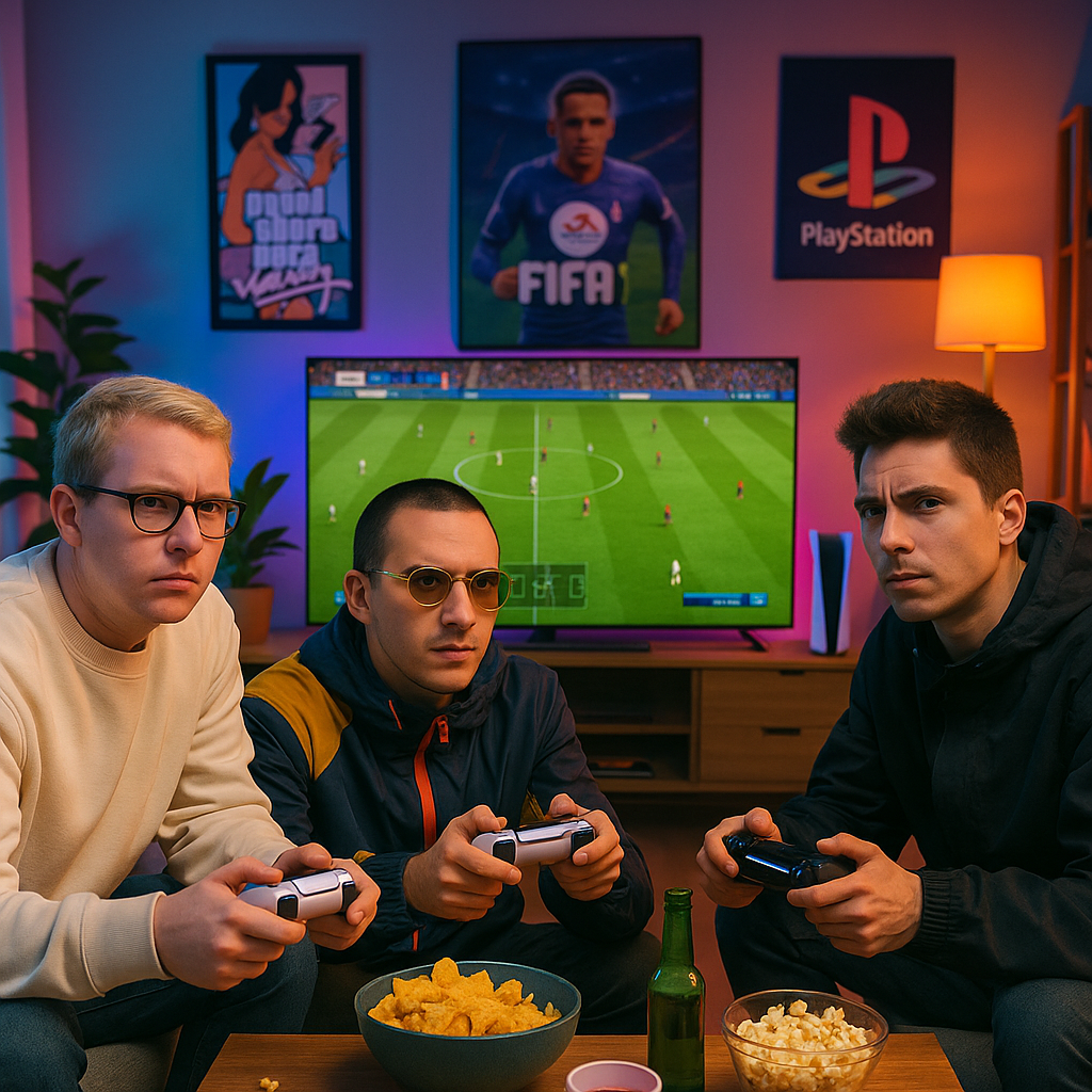 Exciting FIFA Showdown: Young Gamers Battle on PS5