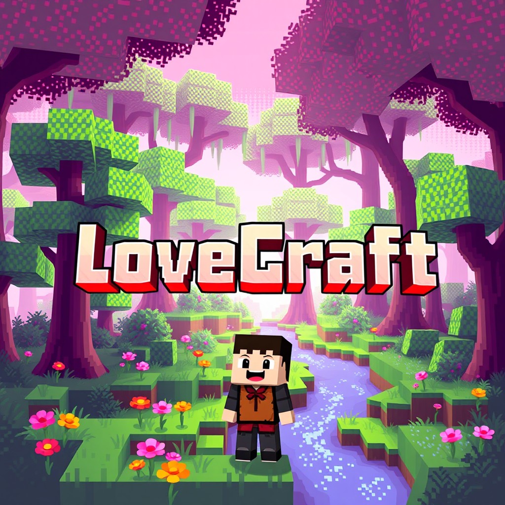 Enchanting Minecraft Thumbnails: LoveCraft in a Whimsical World
