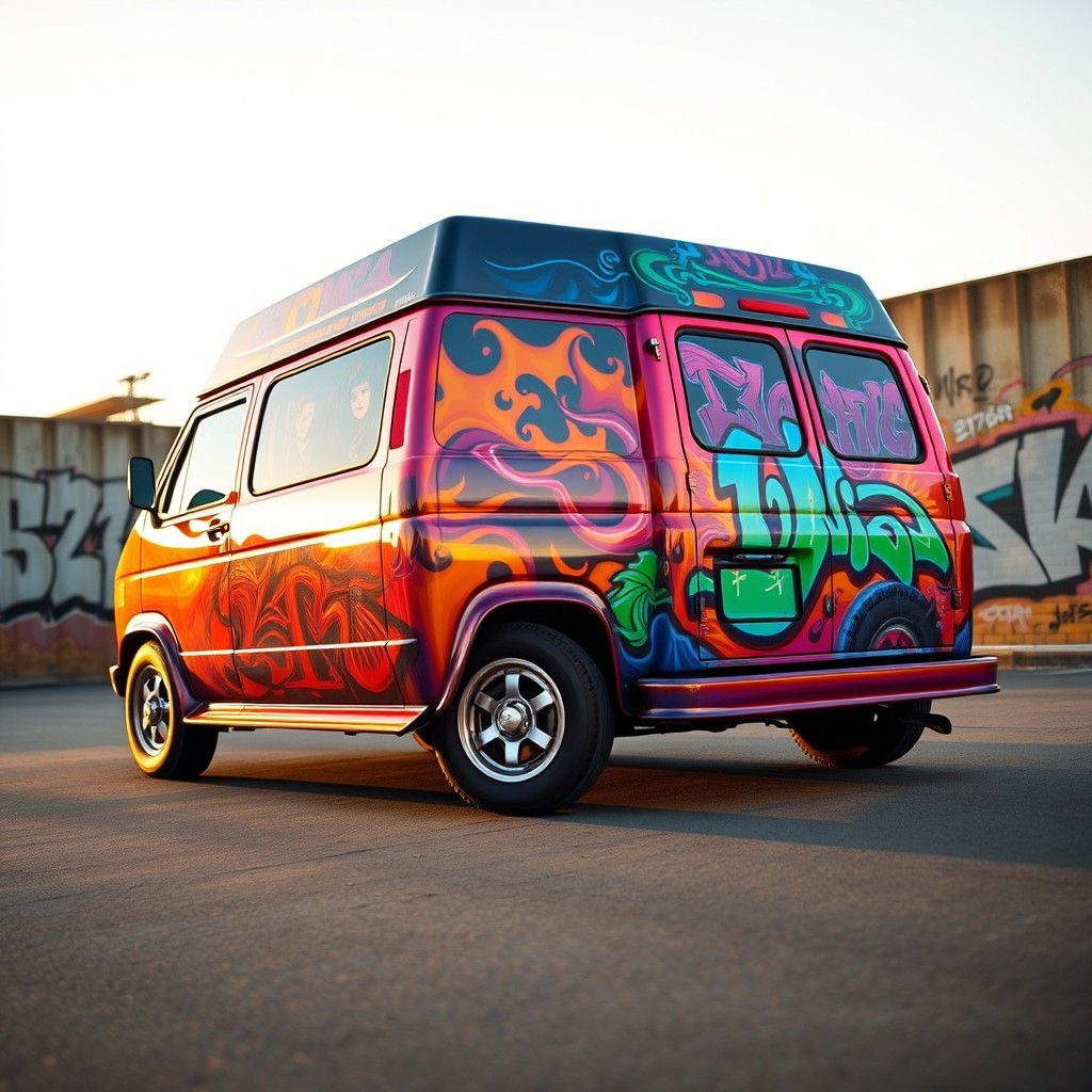 Stunning Custom-Painted Van: A Canvas on Wheels