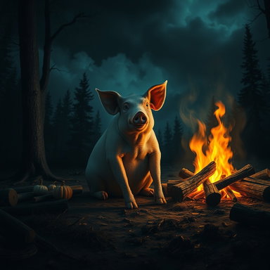 Eerie Campfire Encounter: The Long-Legged Pig of Dread