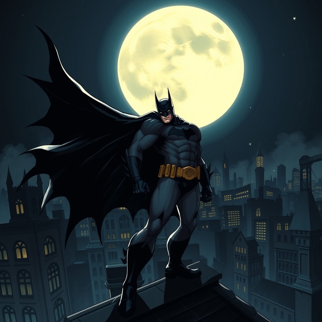 Epic Batman Illustration: A Heroic Night in Gotham