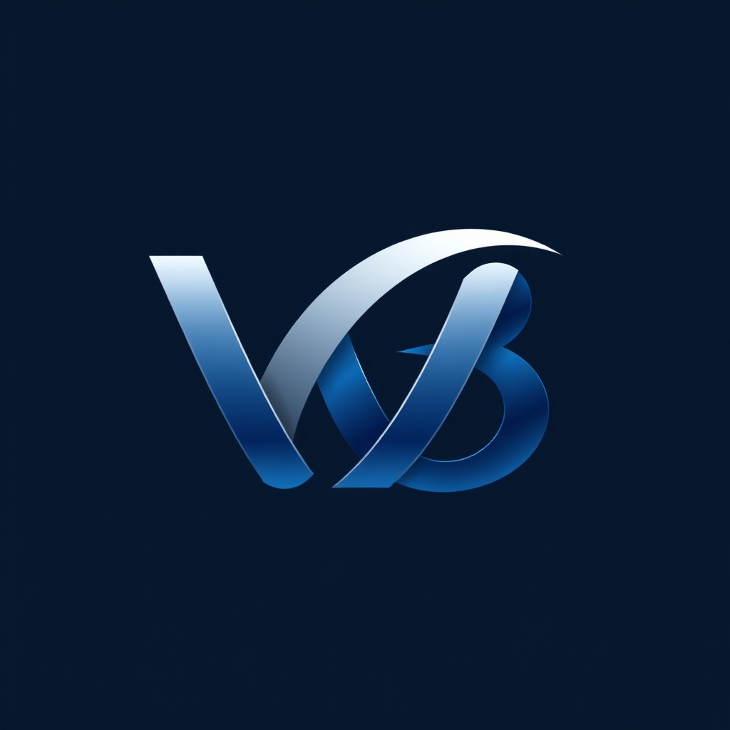 Sleek and Modern Intertwined Logo Design for W and B