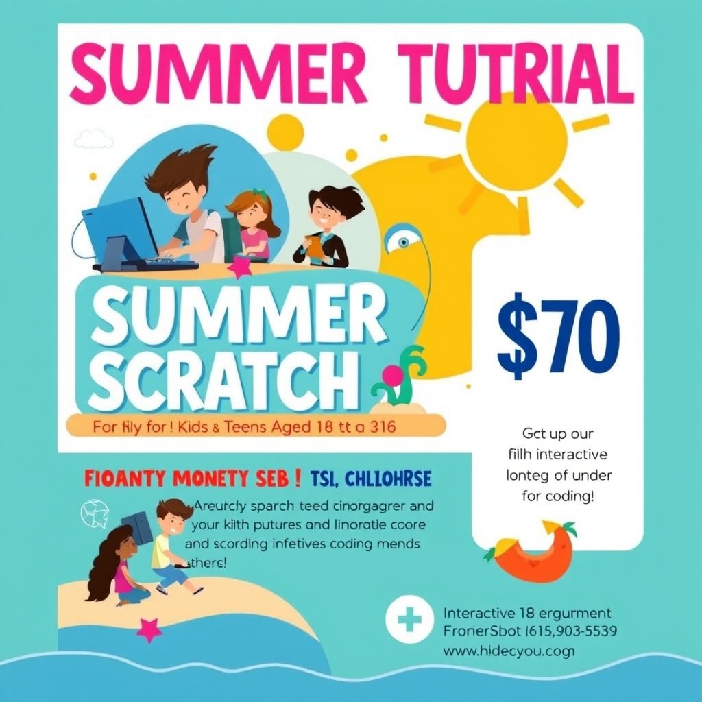 Exciting Summer Scratch Tutorial for Kids & Teens - Only $70!