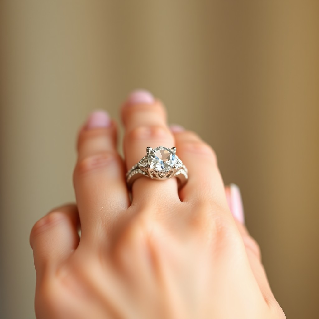 Stunning Close-Up of an Elegant Engagement Ring | Idyllic