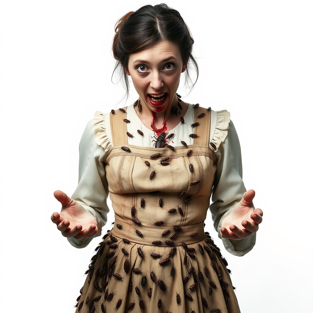 Chilling Victorian Cook Illustration – A Haunting Depiction of Madness