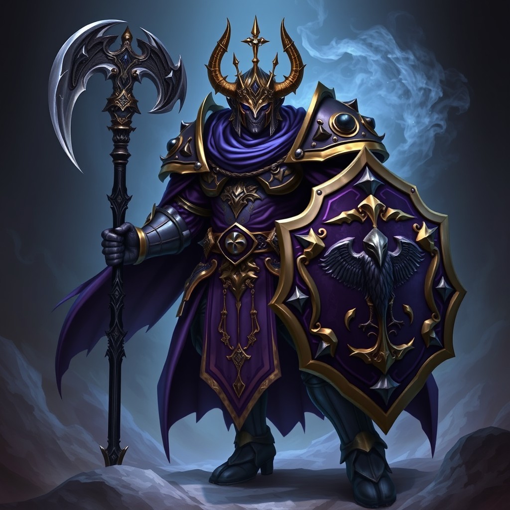 Powerful Death Domain Reborn Cleric Art: Low Fantasy D&D Character