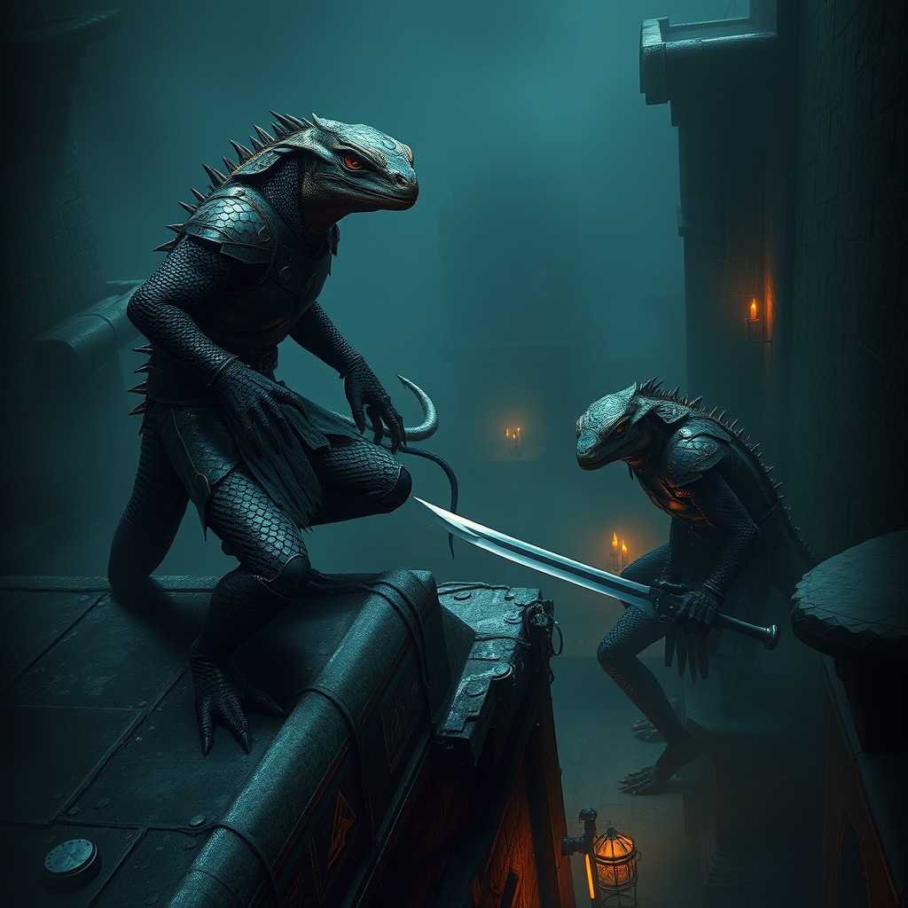 Lizardfolk Assassins: Shadows of an Ancient Urban Jungle