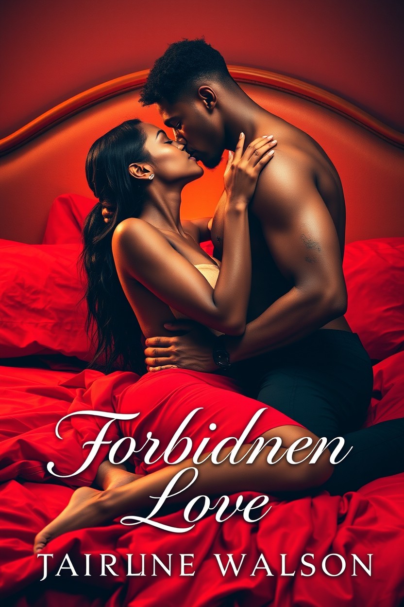 Forbidden Love Book Cover Design - Intimate Embrace of Passion