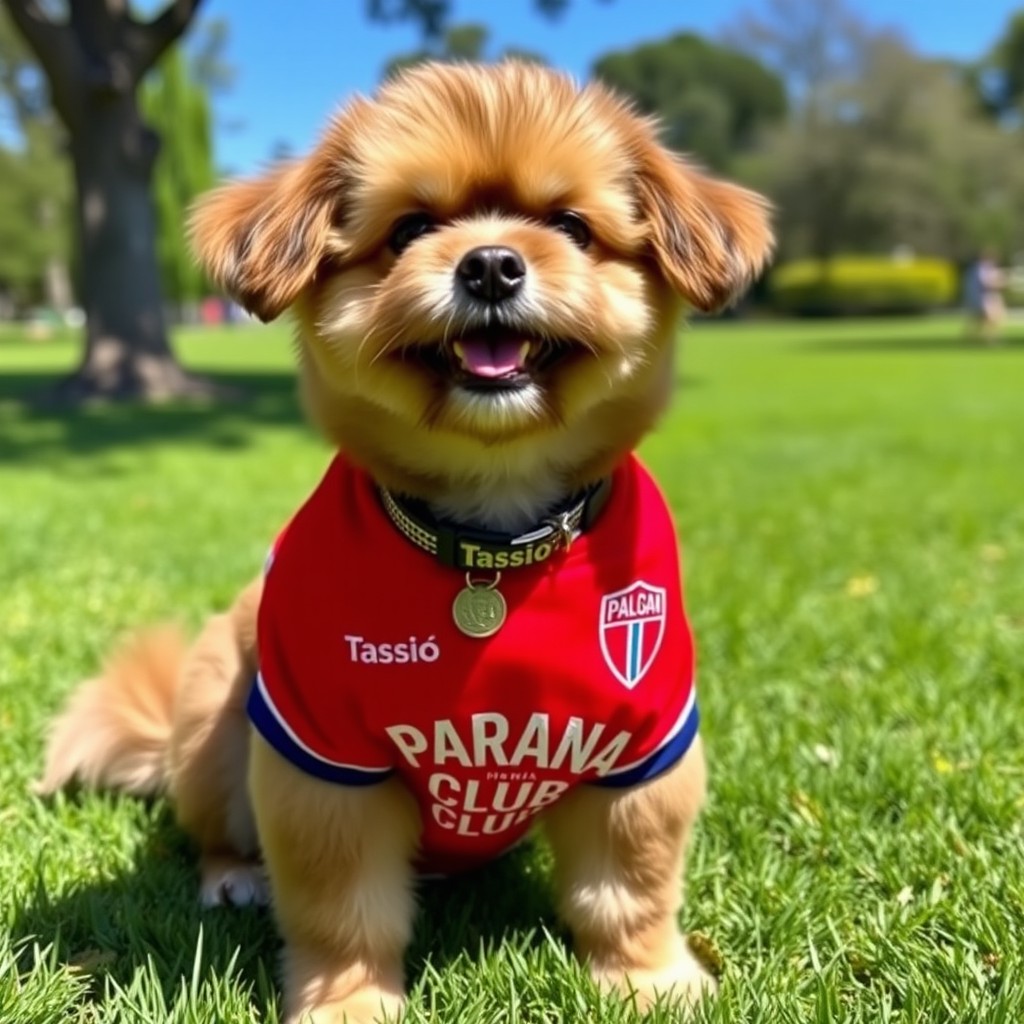 Meet Tassio: The Playful Dog in a Paraná Club Jersey