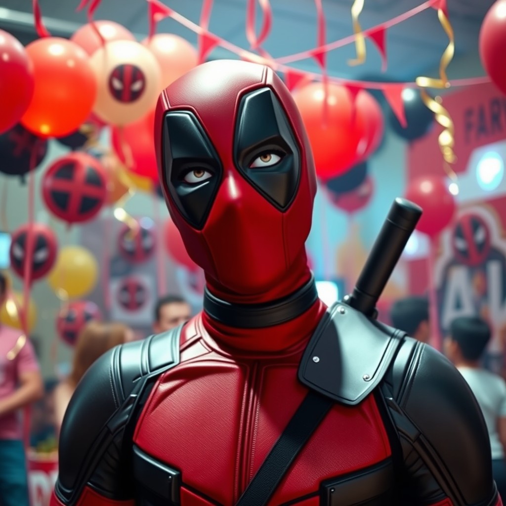 Celebrate with Deadpool: A Festive Balloon Party for All Ages