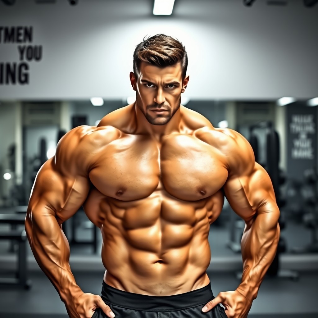 Unleash Your Strength: Captivating Images of Muscularity in a Modern Gym