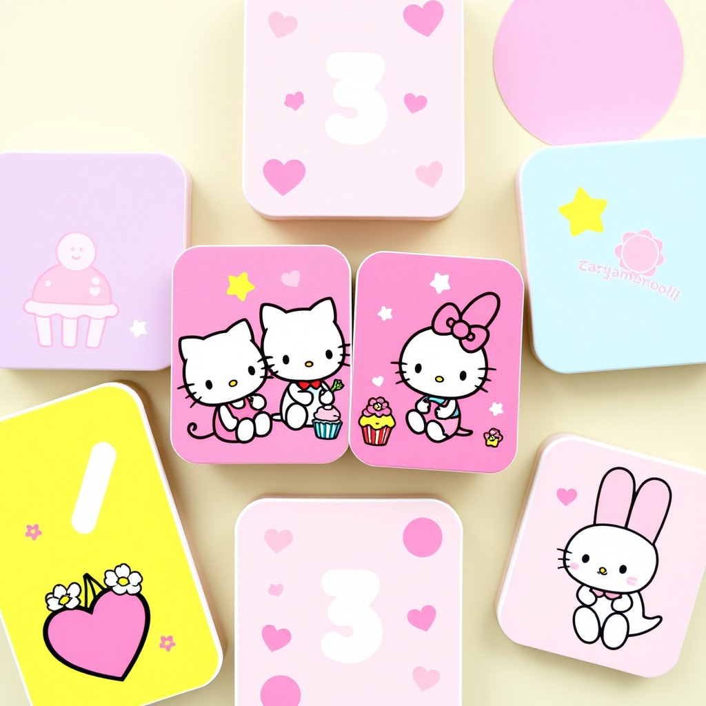 Playful Sanrio Themed Uno-Style Card Design