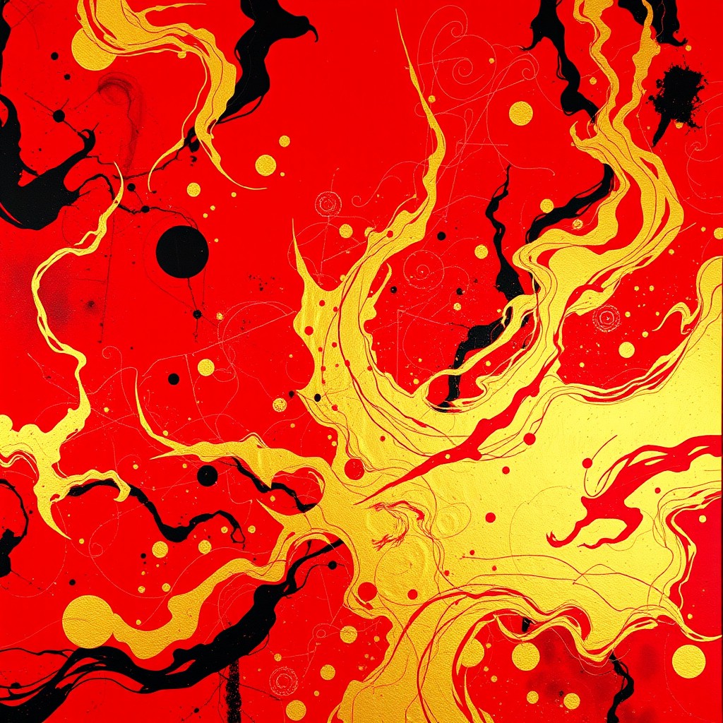 Dramatic Abstract Art: Passion and Vibrancy Unleashed