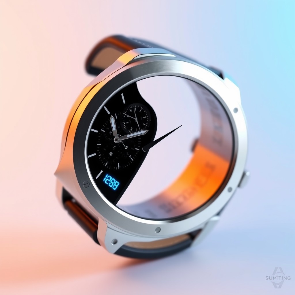 Elegant Custom Watch Design: A Blend of Analog and Digital Luxury