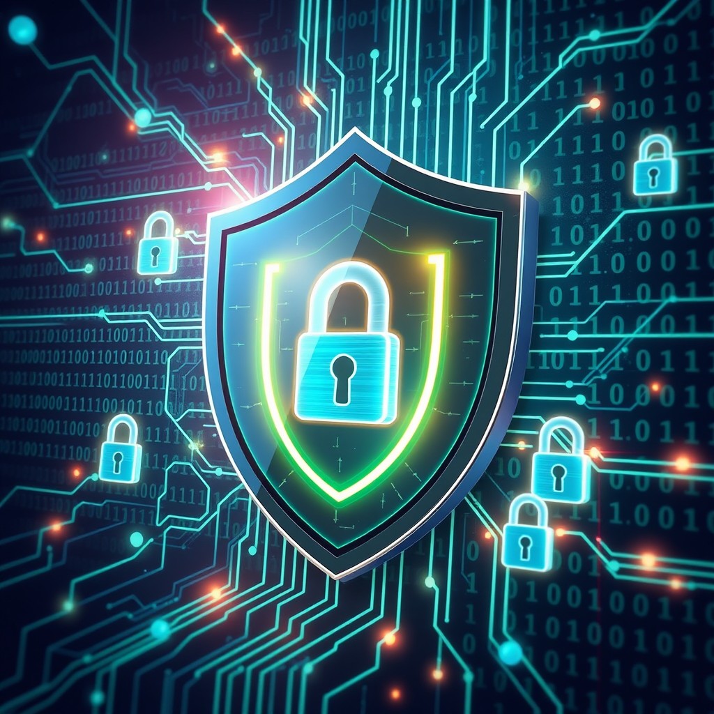 Futuristic Computer Security Illustration | AI-Generated Image