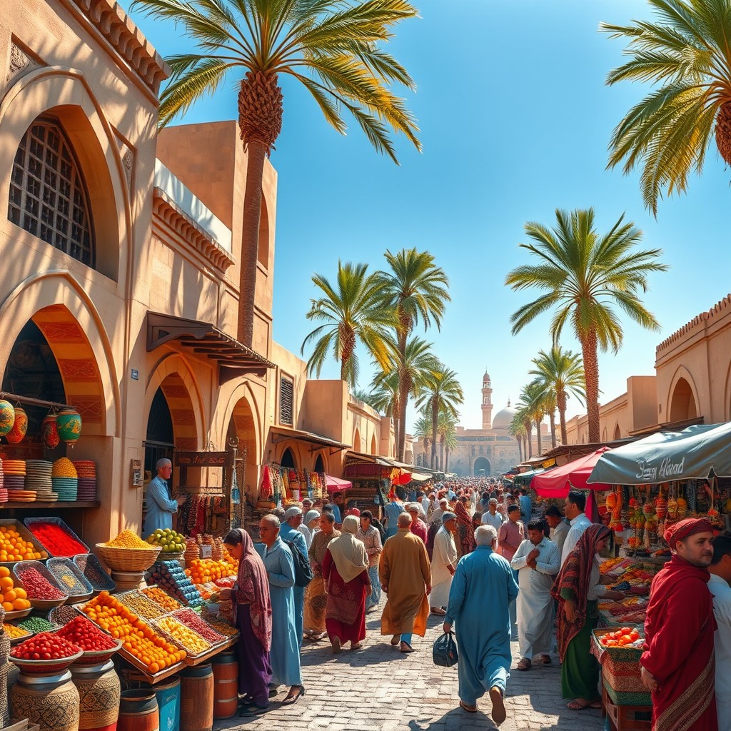 Explore the Vibrant Charm of a Traditional Middle Eastern Marketplace