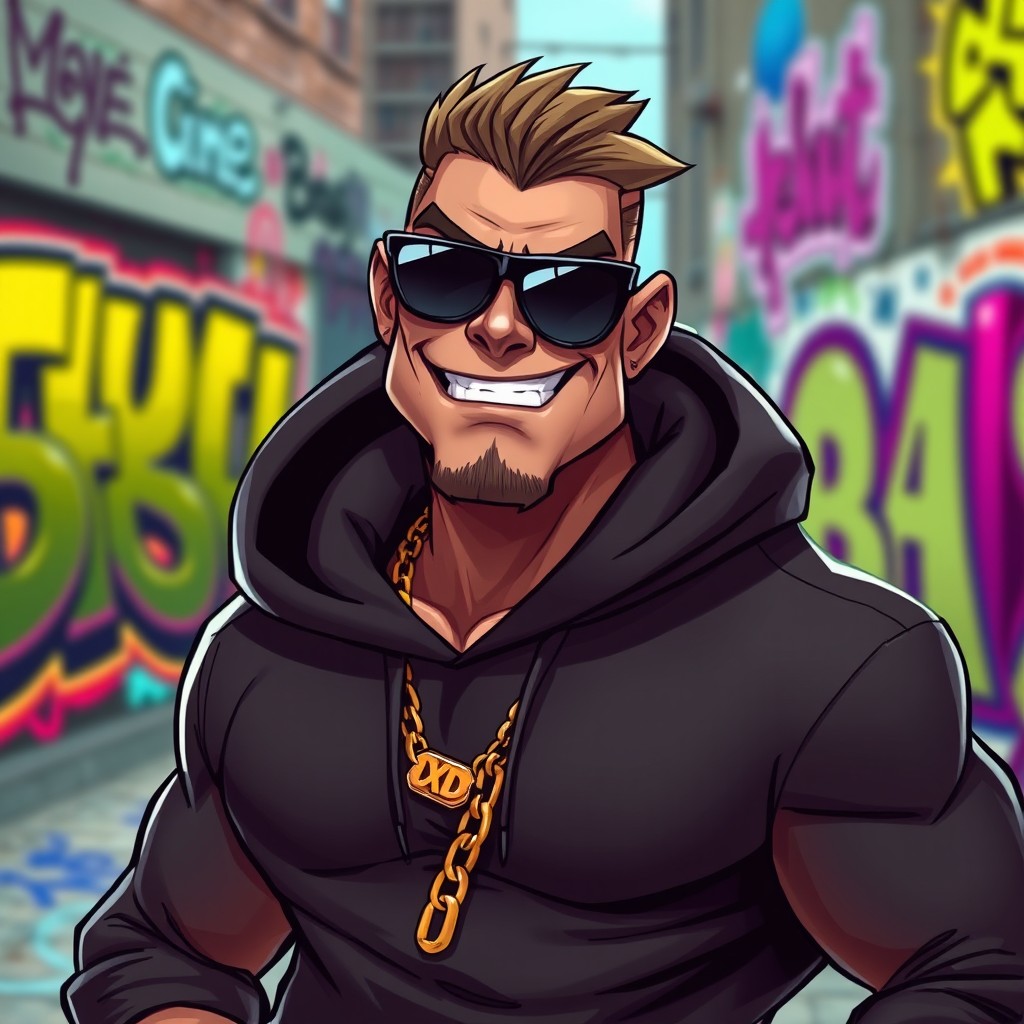 Thug Mr. Beast: A Bold Urban Portrait in AI Art