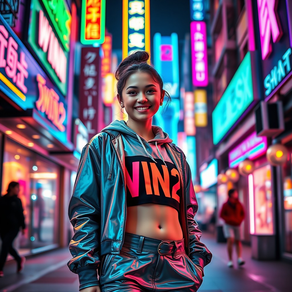 Vibrant Neon Nights: Modern Fashion with a Chic Twist