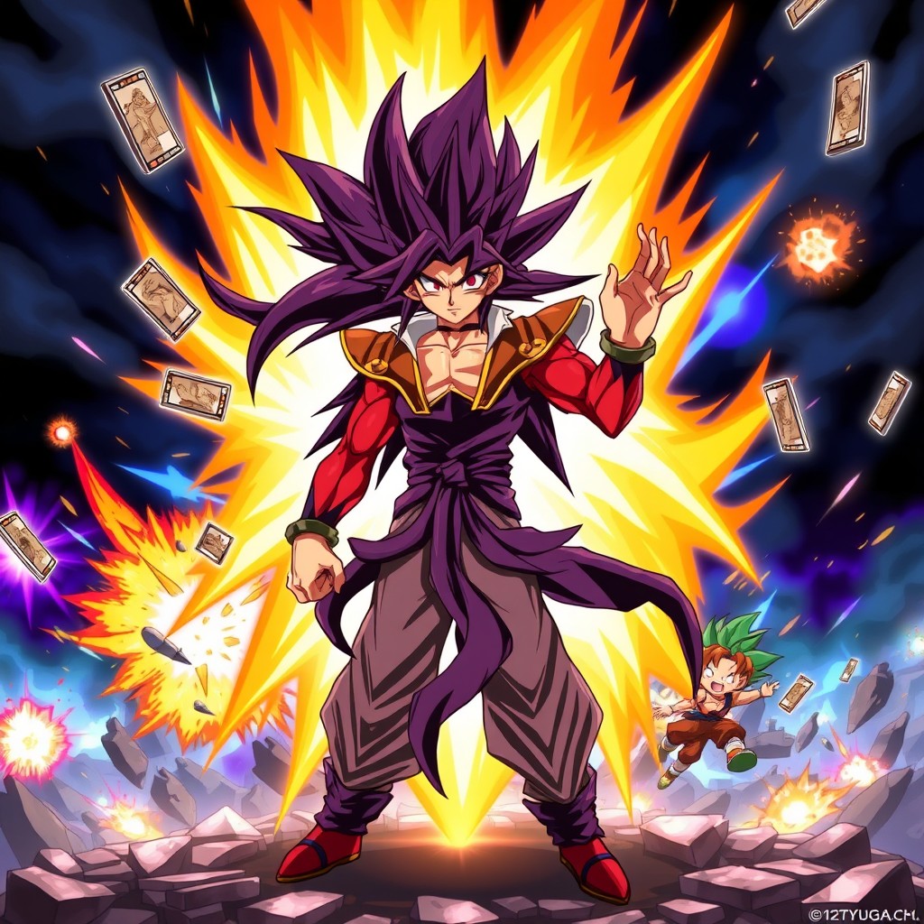 Yugi Transformed: Super Saiyan 4 Fusion Art