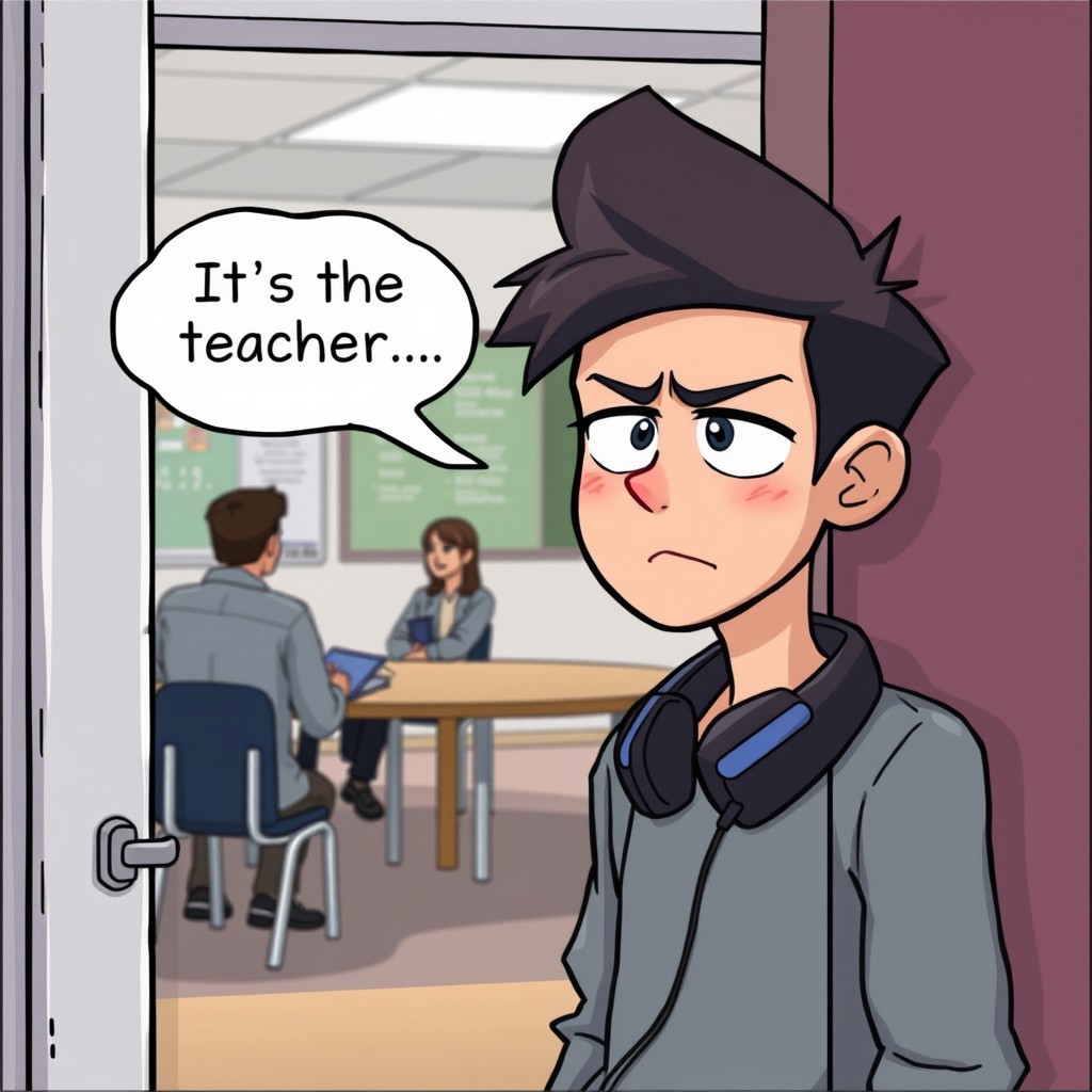 The School Struggle: A Cartoon Exploration of Student Life and TikTok ...