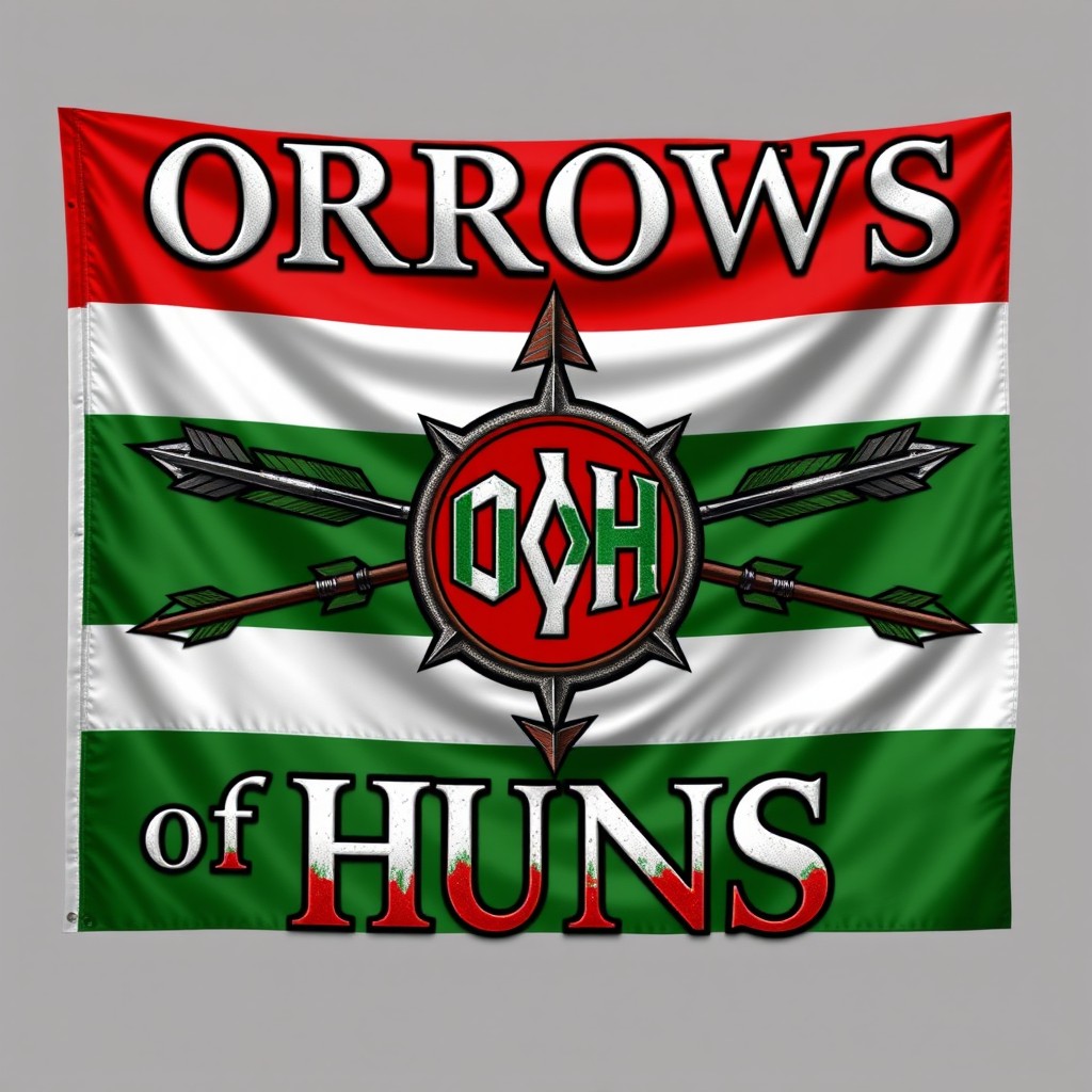 Epic Fantasy War Flag Design - '∆RROWS of HUNS'