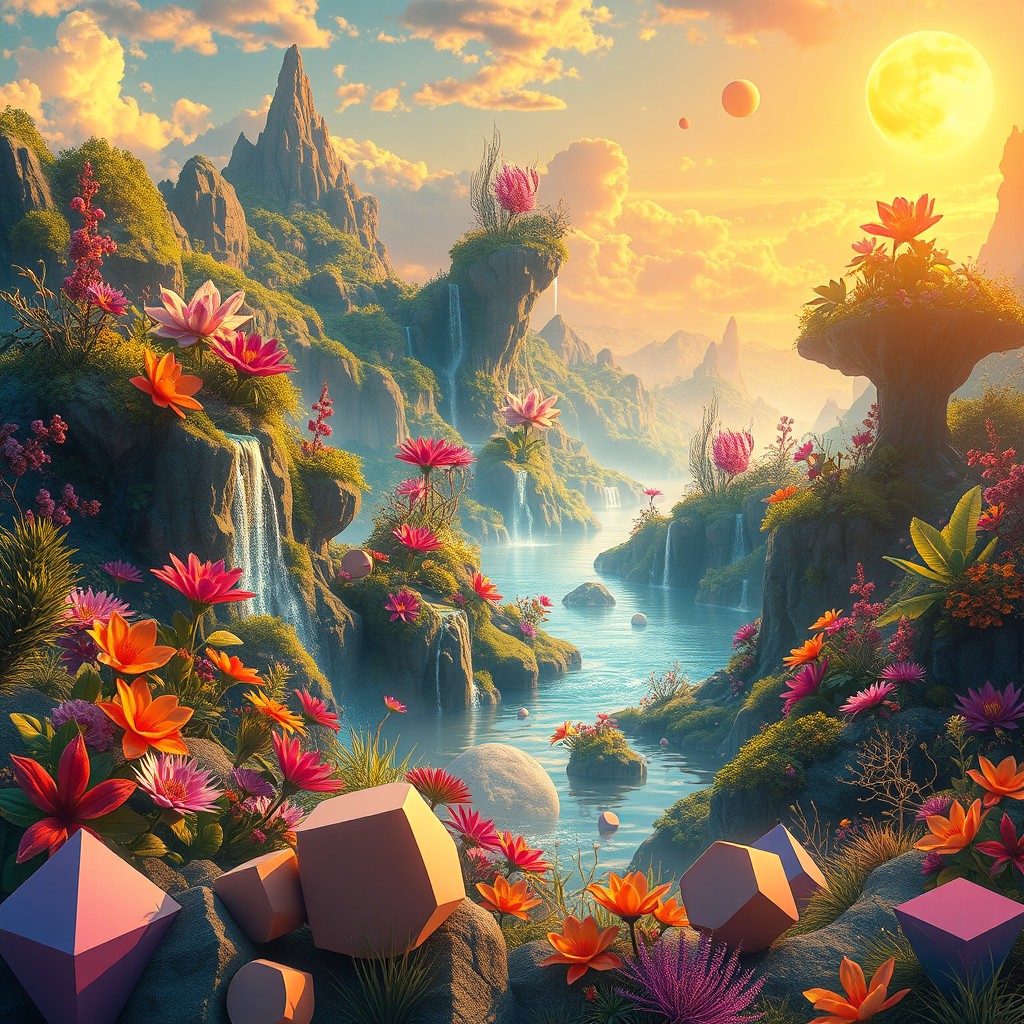 Ethereal AI Landscape: A Generative Art Exploration