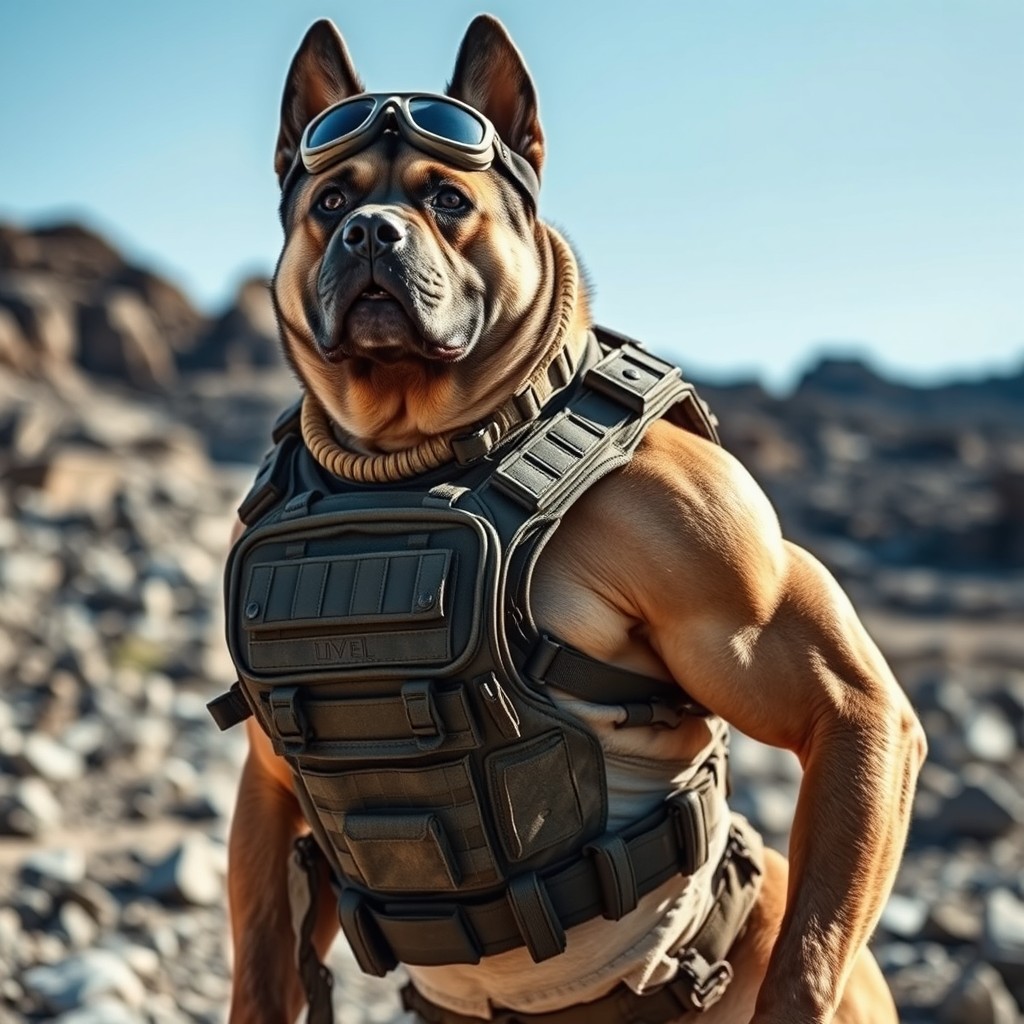 Heroic Tactical Dog in Action | Idyllic AI Art