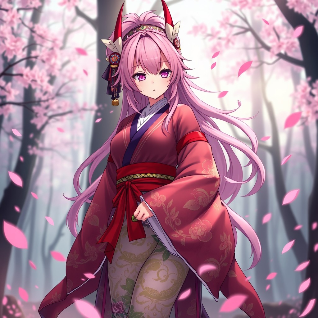 Nezuko in Calata Style | Captivating AI Art of Demon Slayer