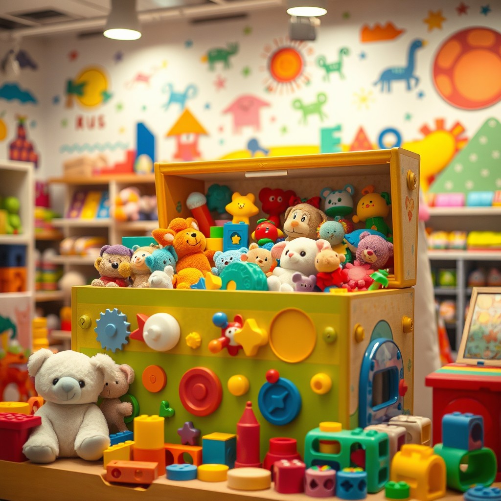 Explore a Vibrant Toddler Toy Box: A Cinematic Snapshot of Joy