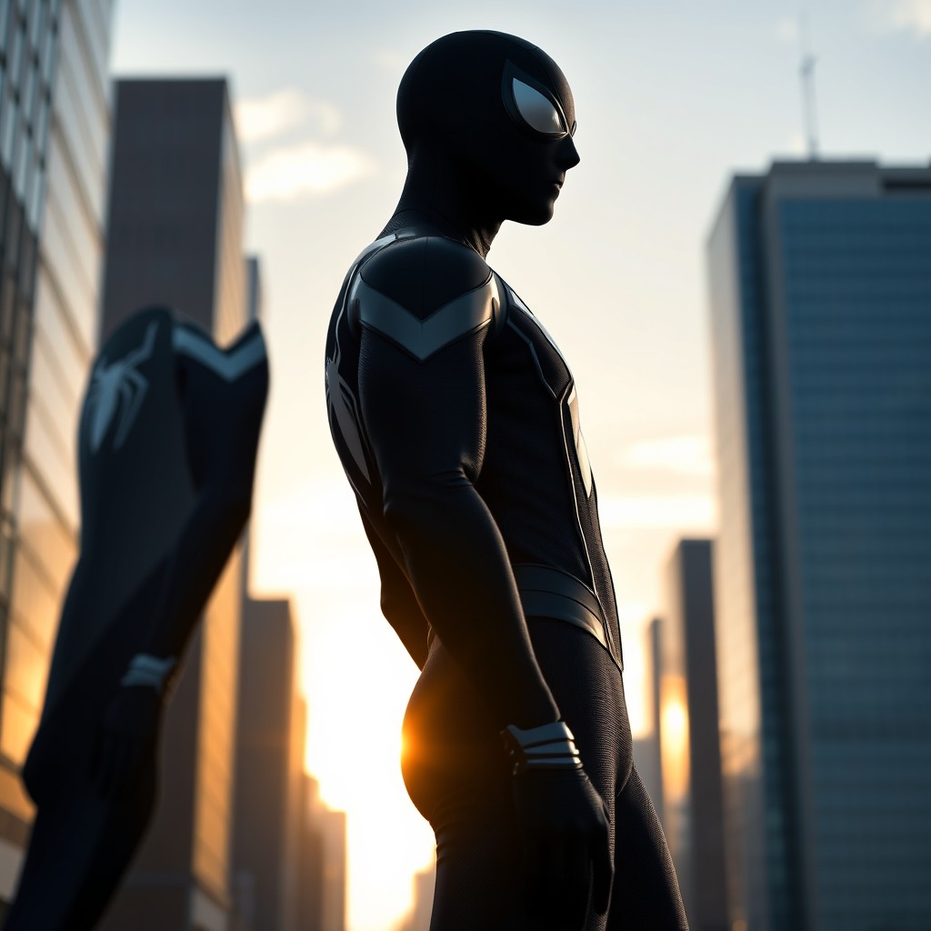 Dramatic Black Spider-Man: Capturing Urban Essence & Mood