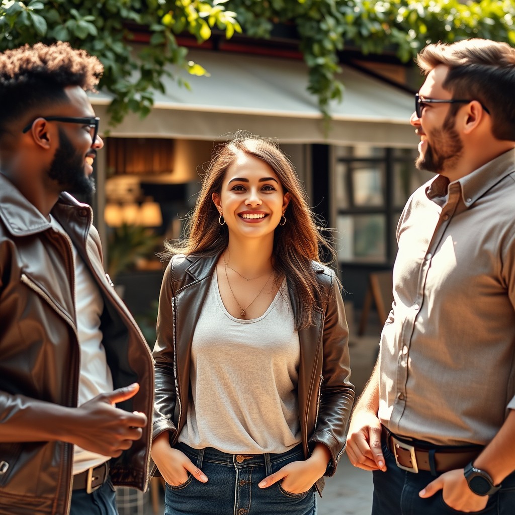 Engaging Urban Conversations: A Stylish Gathering in the City