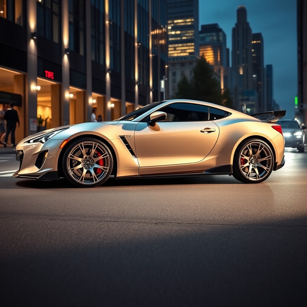 Stunning Sports Car Showcase: Custom Wheels & Urban Elegance