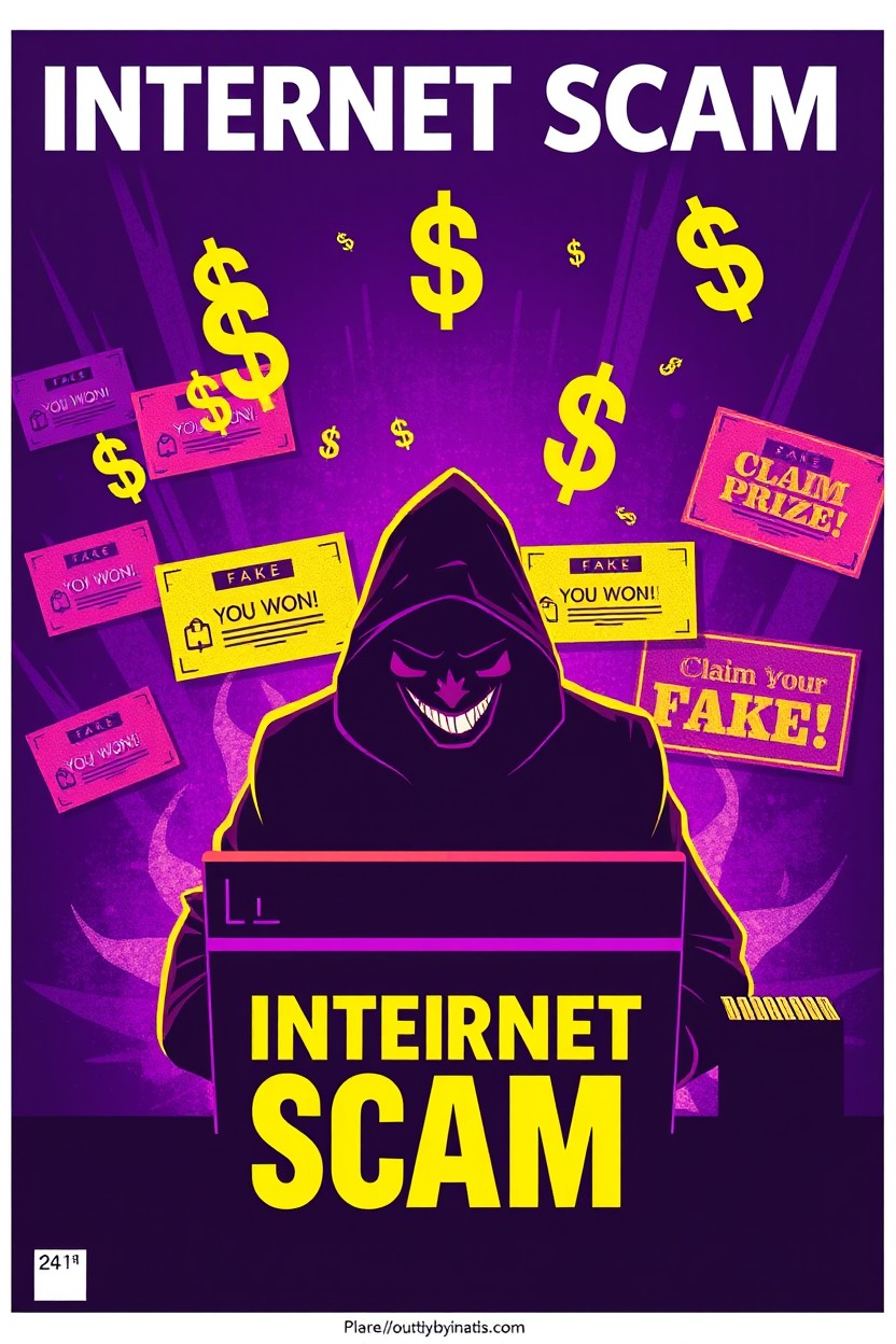 Intriguing Internet Scam Poster Design | Idyllic AI