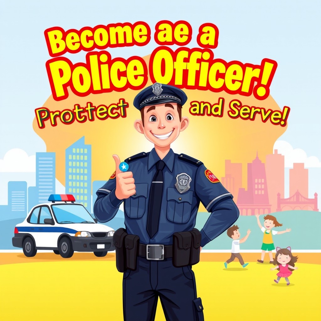 Inspiring Police Officer Poster for Kids
