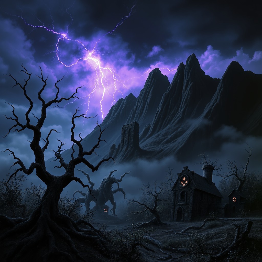 Growing Evil: A Dark Landscape of Ominous Beauty
