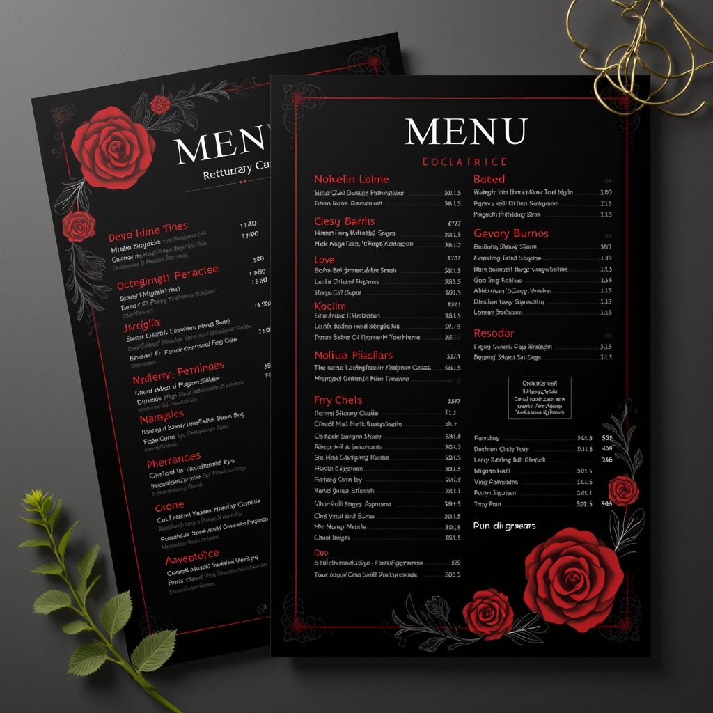 Sophisticated Italian Restaurant Menu Design - Minimalistic Elegance
